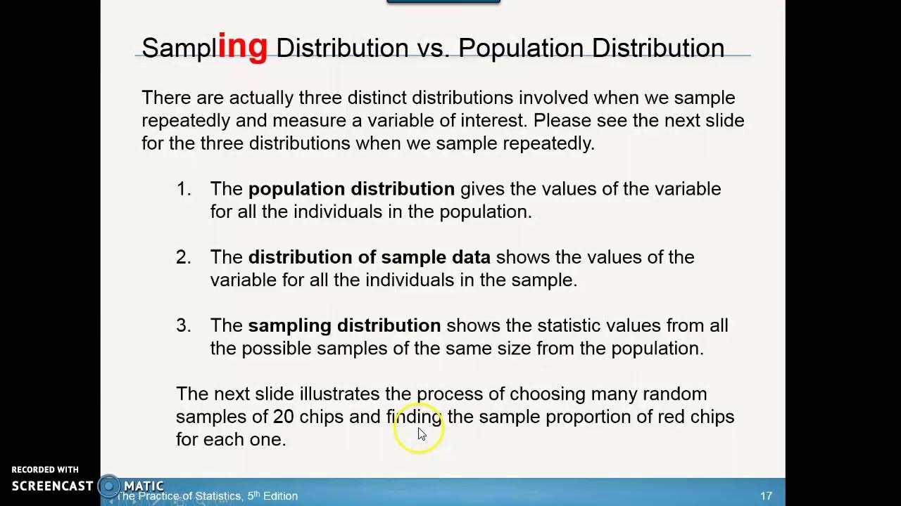 6.1 Sampling Distributions Part 2 - YouTube