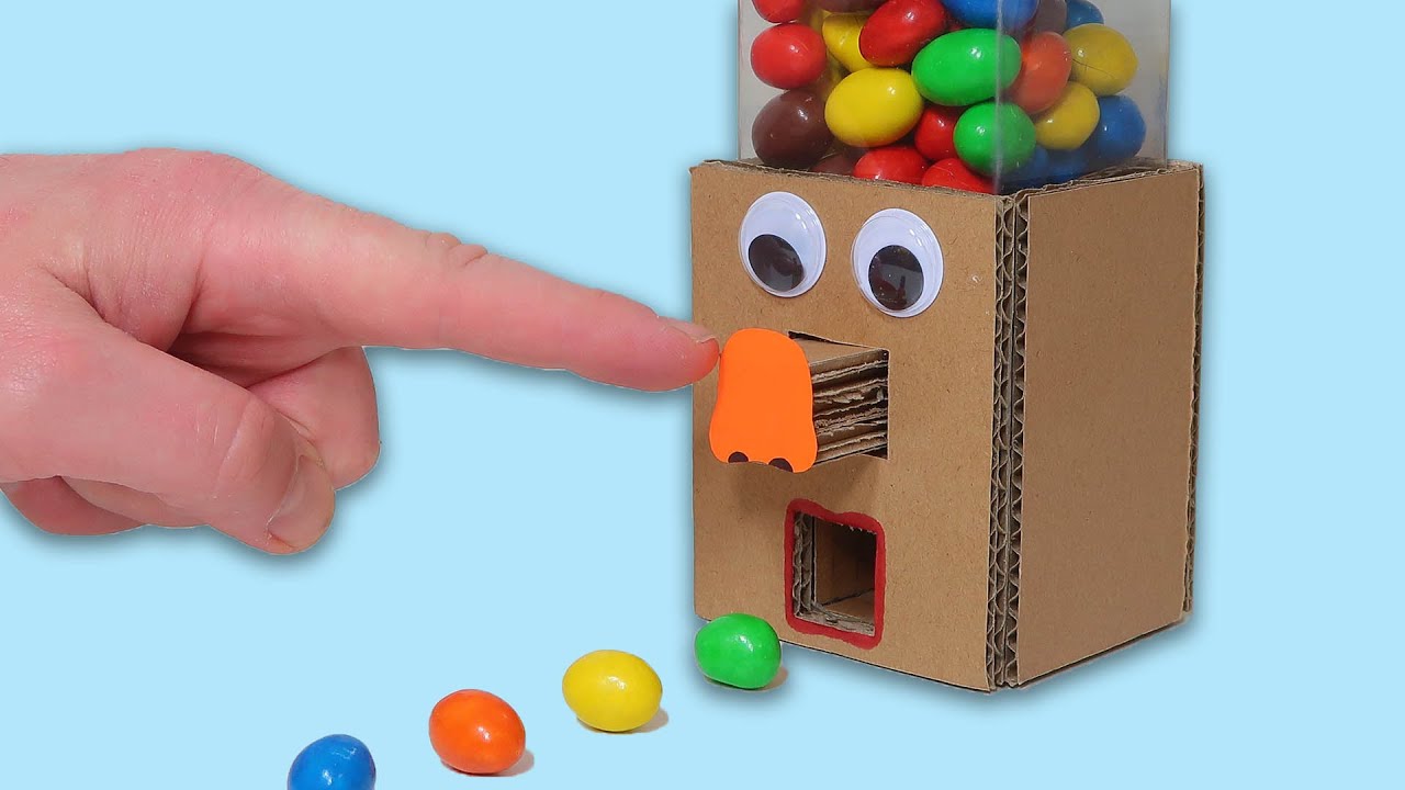 Pop it vending machine. DIY GumBall Candy Dispenser Machine from ...