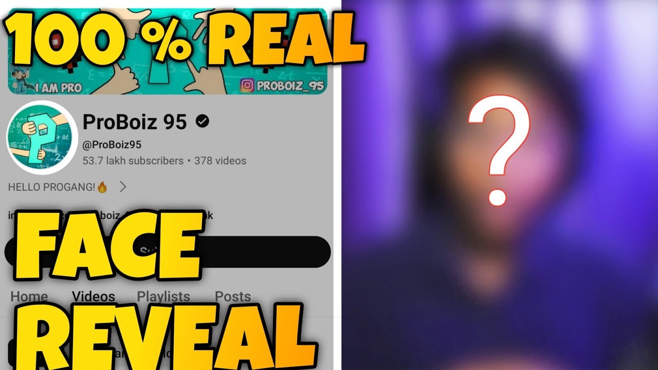 Proboiz 95 FACE REVEAL? | 100% Photo Leak? | Proboiz 95 Face Reveal ...
