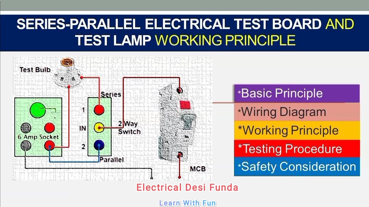 Series-Parallel Test Board and Test Lamp Working Concept for Electrical ...