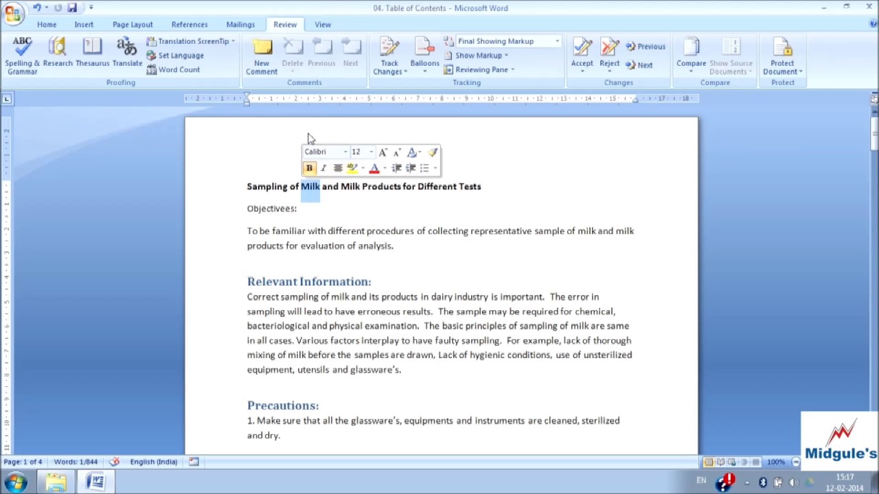 Document Proofing, Comments & Document Tracking Options in MS Word ...