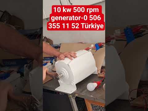 10 kw 500 rpm magnet generator. for use water turbine.0 506 355 11 52 Türkiye #motor #enerji #water