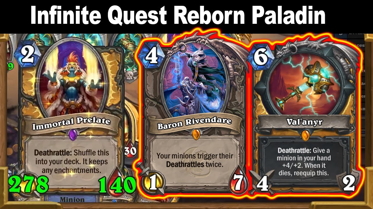 Quest Reborn Paladin 2.0 Infinite Unkillable Minion With Baron! WILD ...