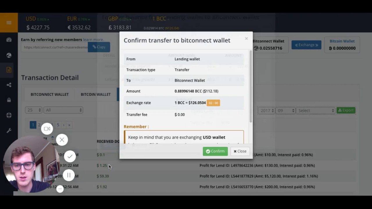 Day 3 of Bitconnect - Lending Wallet - YouTube