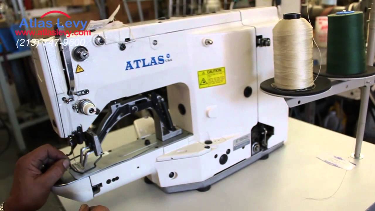 High Speed Bartacking sewing machine Atlas USA AT1850-42H - YouTube