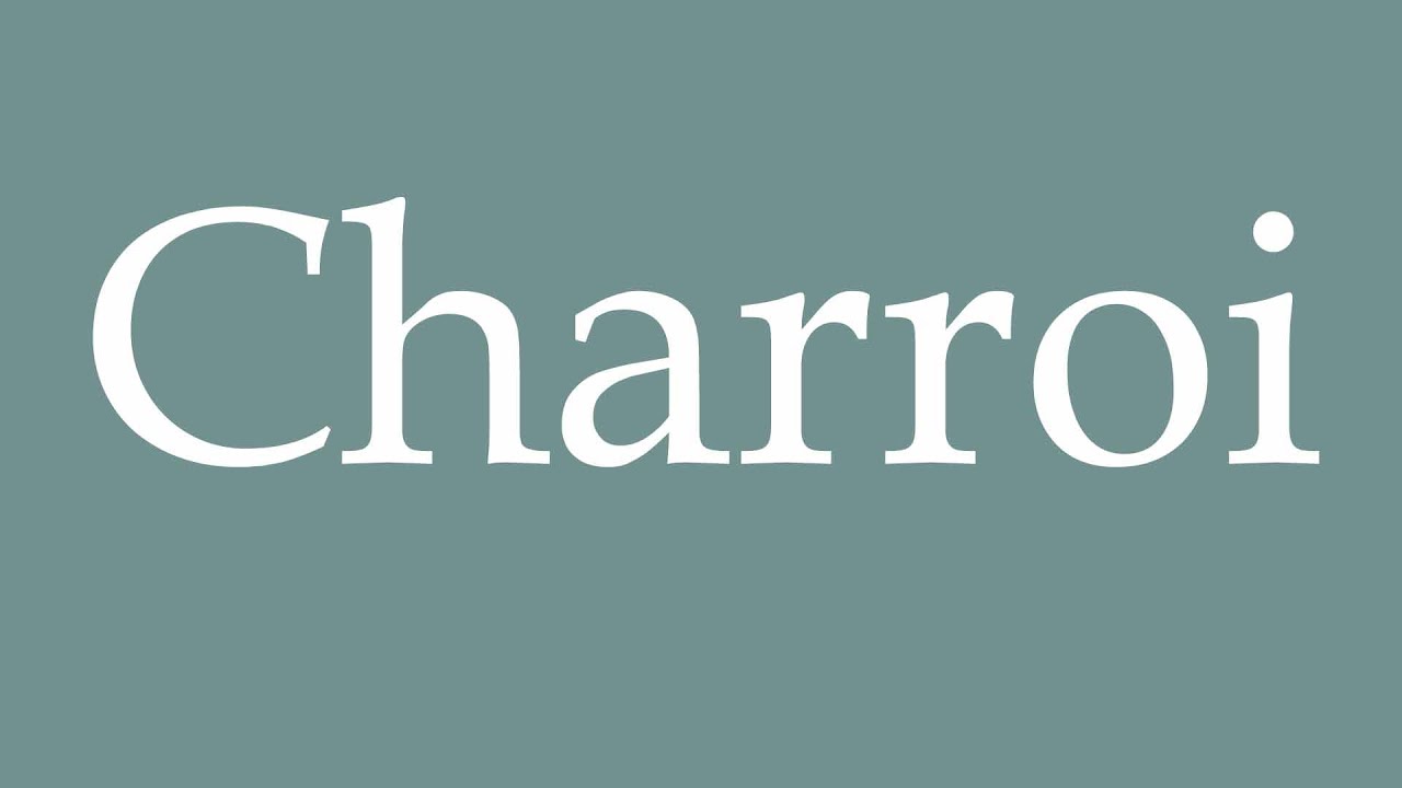 How to Pronounce ''Charroi'' Correctly in French - YouTube