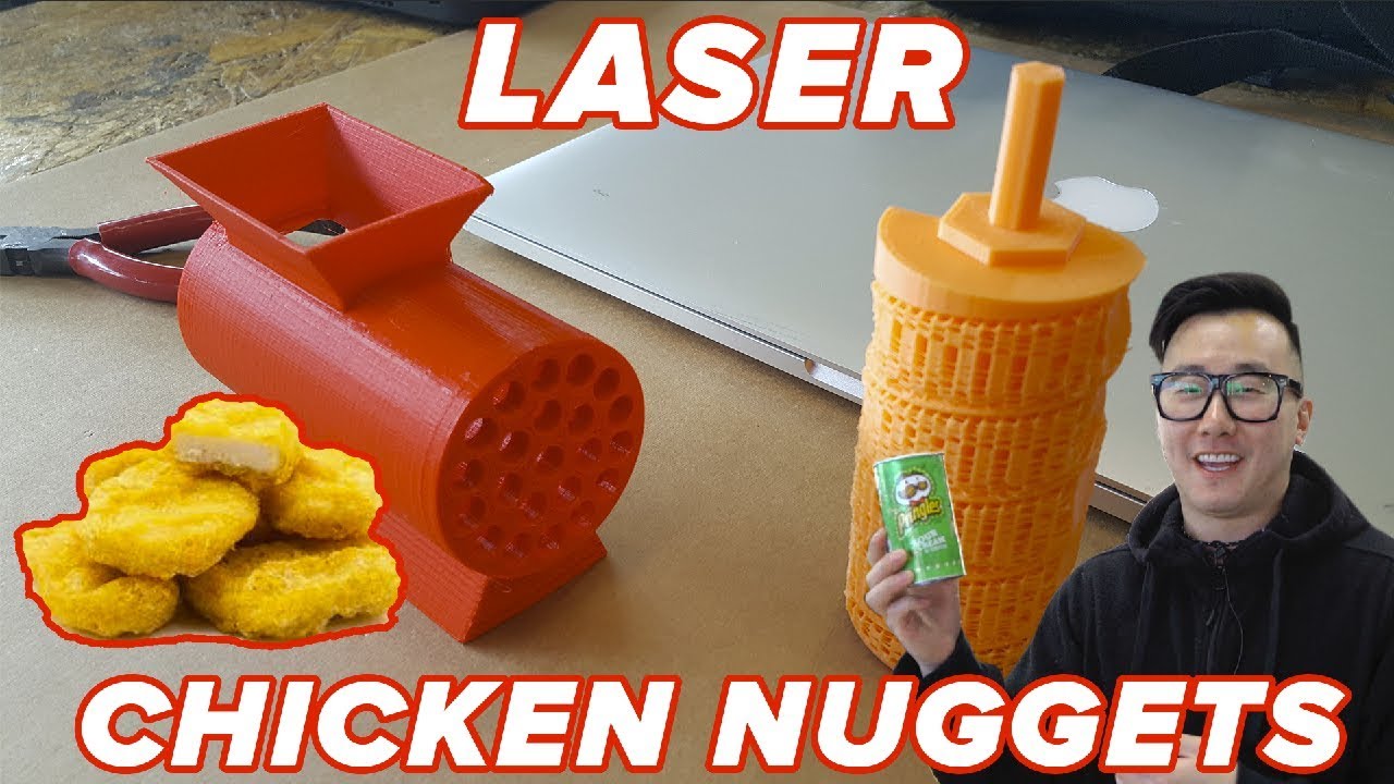 Making chicken nuggets with a 3d printer and laser [Fab Lab Seoul ...