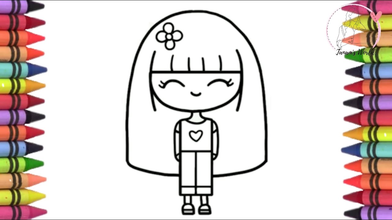 How To Draw A Cute Little Girl/Easy Drawing For Toddlers/Step-By-Step ...