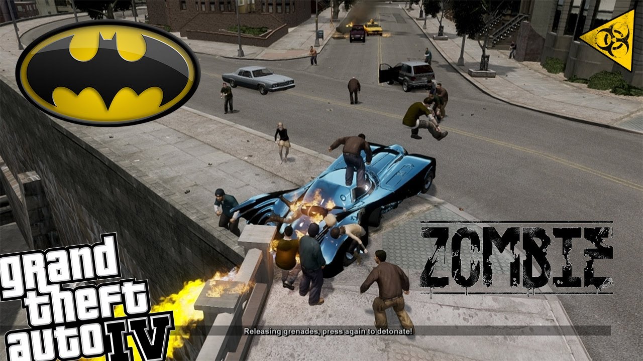 GTA IV Batman Mod + Zombie Apocalypse - Batmobile vs Zombies - YouTube