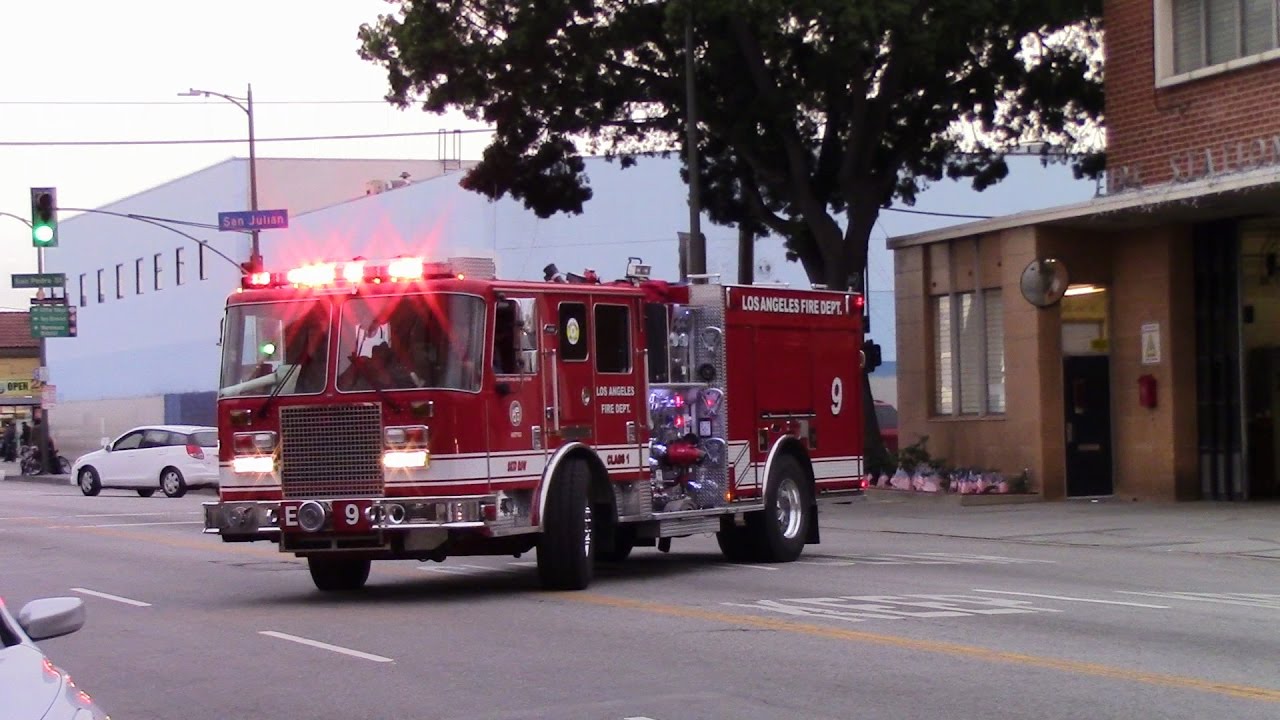 LAFD Engine 9 & Rescue 9 - YouTube