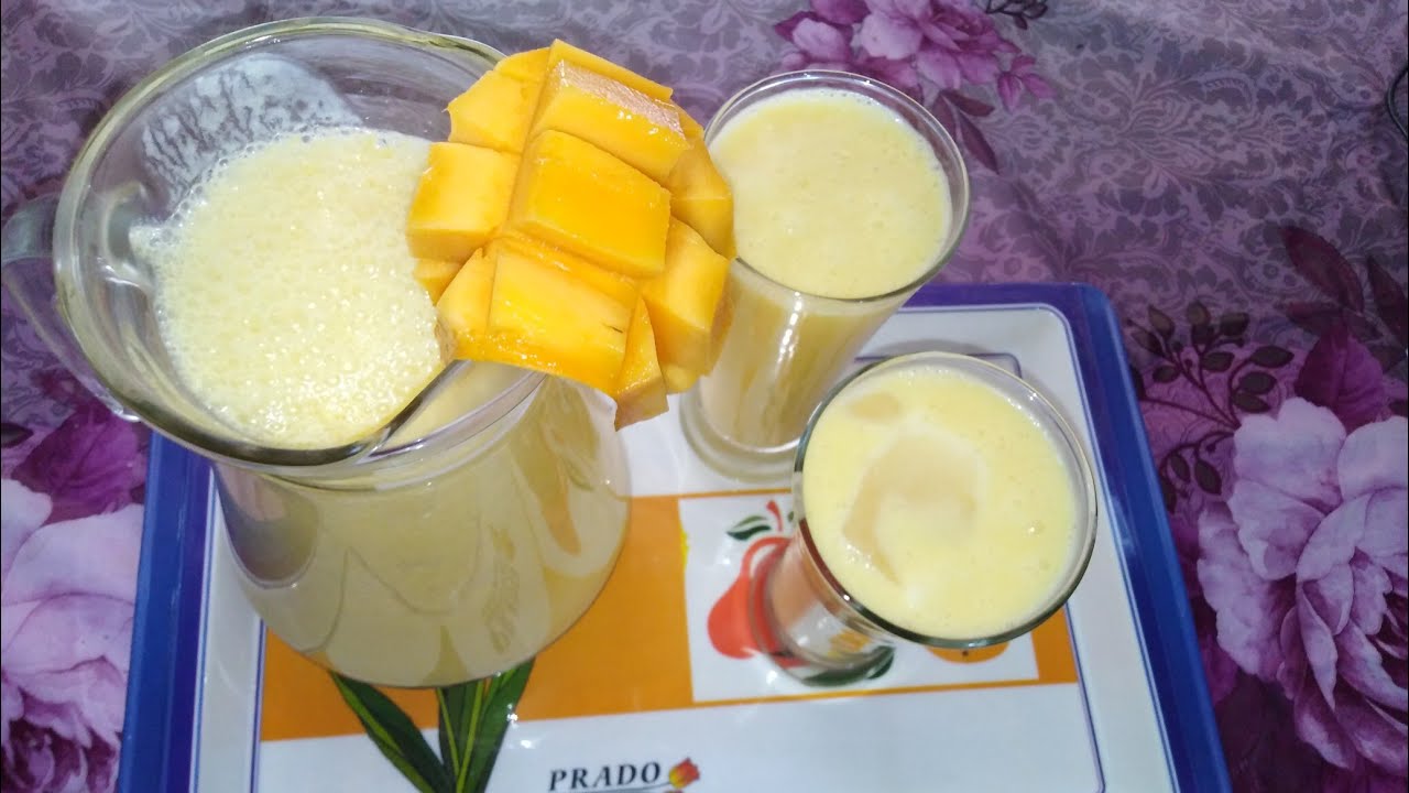 Mango Milkshake Recipe | Mango shake 🍋🍋 | آم کا ملک شیک | Mango ice ...