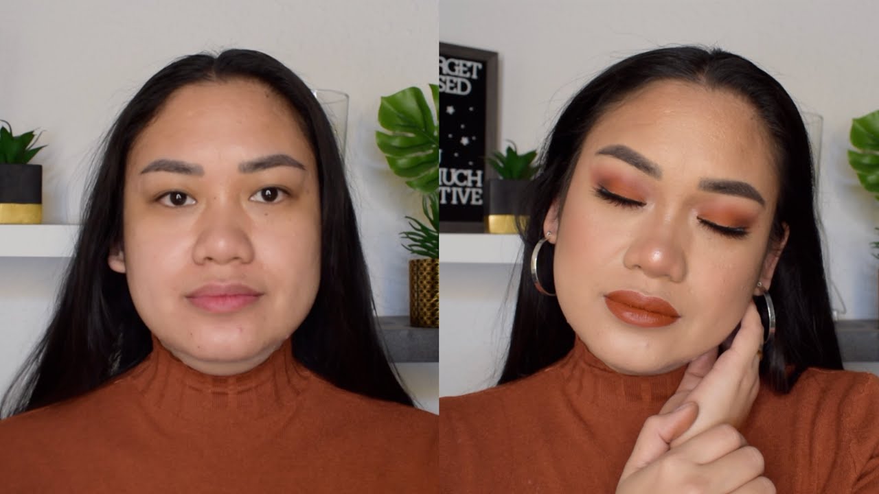 RUSTY ORANGE MAKEUP TUTORIAL | MY MAKEUP TRANSFORMATION 2021 - YouTube