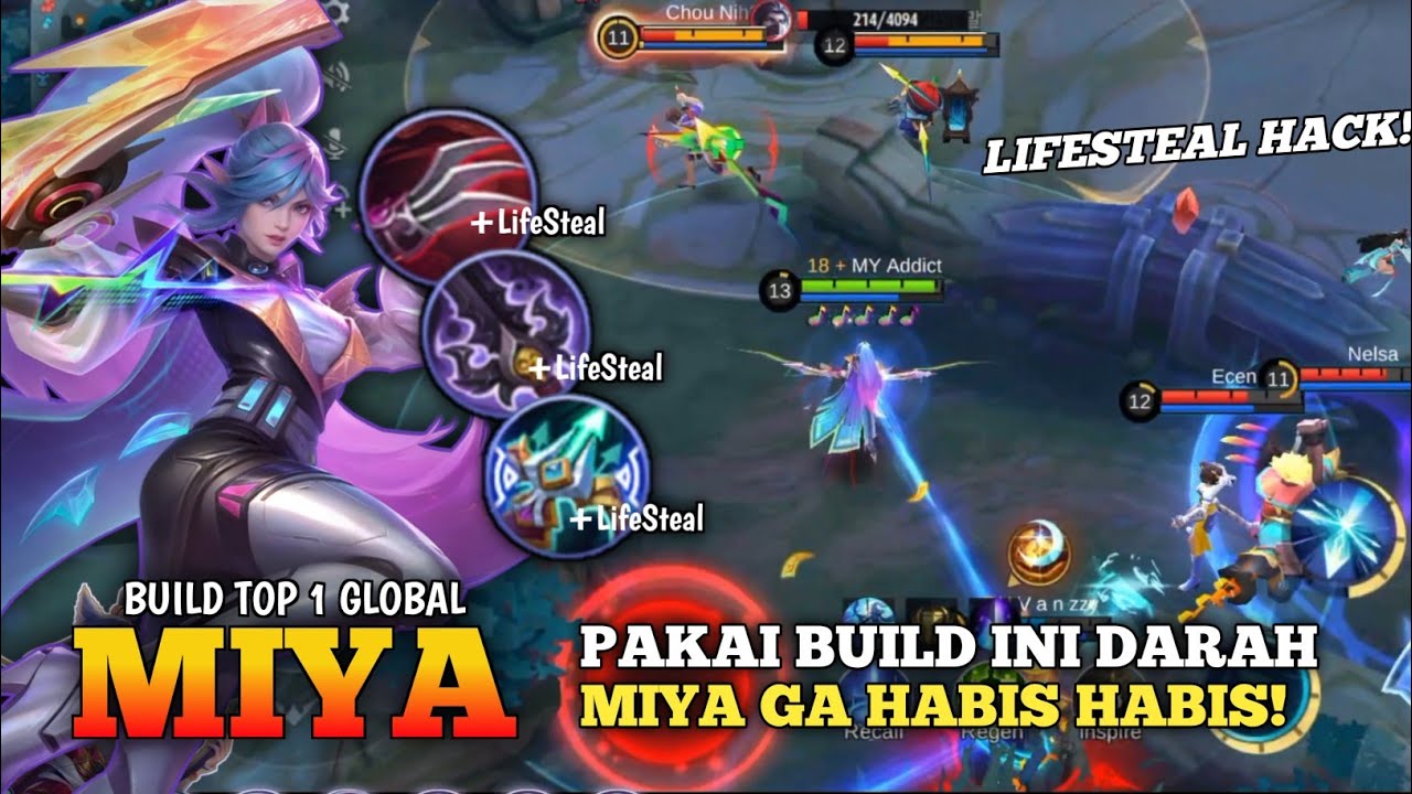 Miya Best Build Lifesteal And Damage 2023 - BUILD TOP 1 GLOBAL MIYA ...