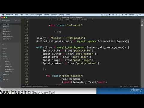 11 Inserting the post image & displaying it - CMS PROJECT BLOGGING SYSTEM FRONT END & FIRST STEP ...