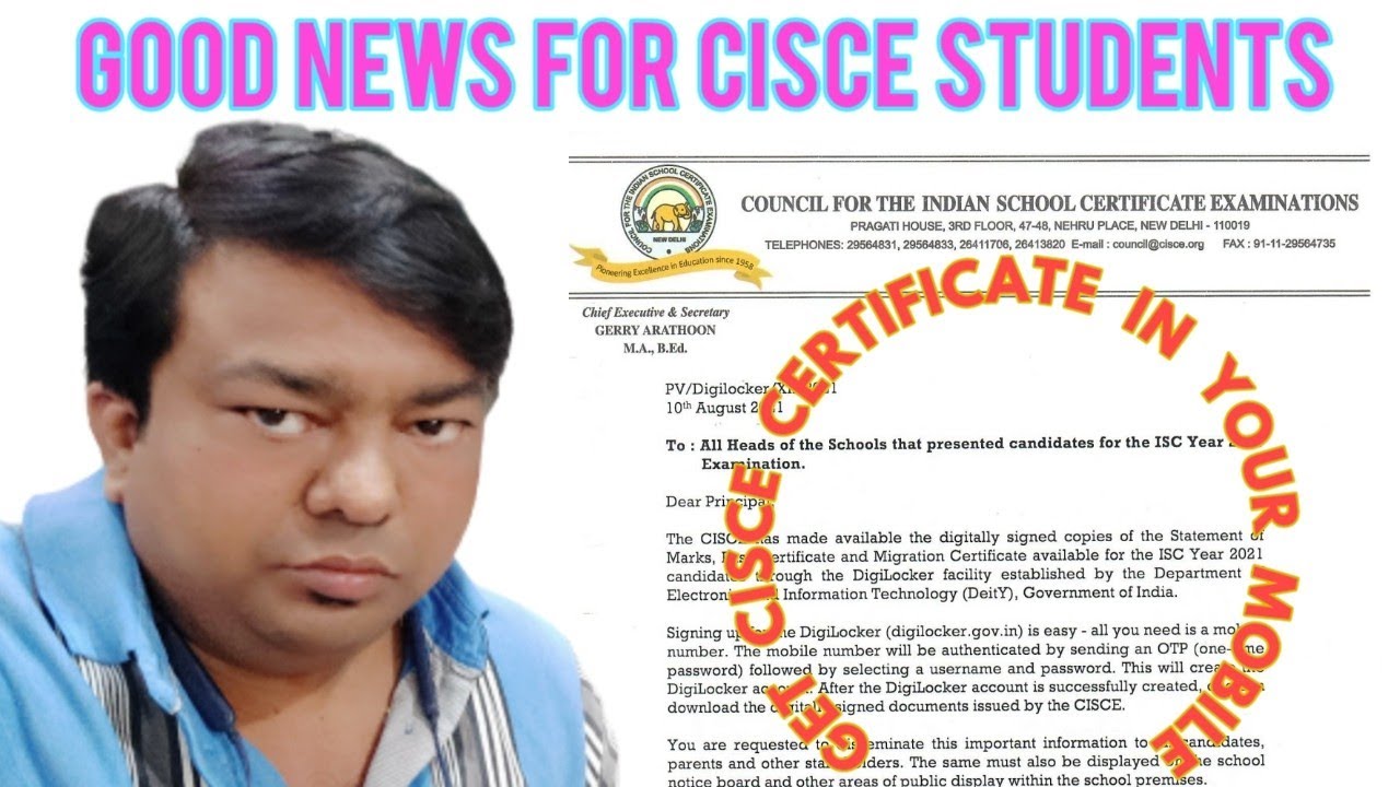 CISCE certificate download 2021 || How to get CISCE certificate in ...