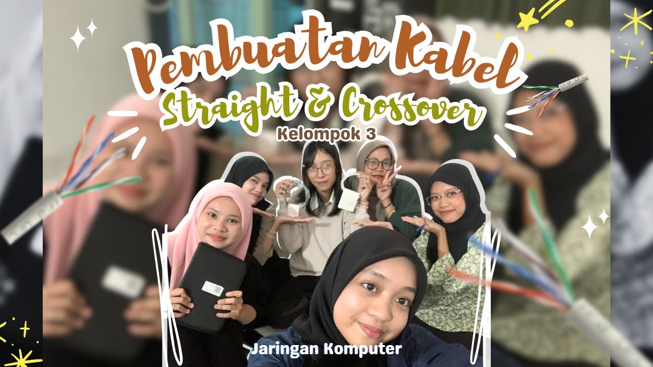 TUTORIAL SAMBUNGAN KABEL UTP TIPE STRAIGHT DAN CROSSOVER (Kel. 3) - YouTube
