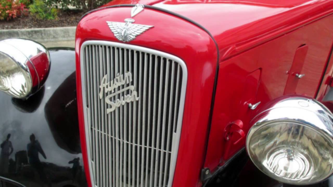 1937 Austin 7 7 Austin Red/Black 4 Speed Manual Roadster - YouTube
