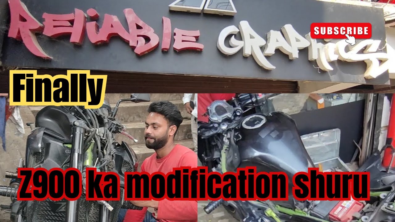 Kawasaki z900 modification | Carbon fiber wrap | vlog 24 | @rahul_chugh ...