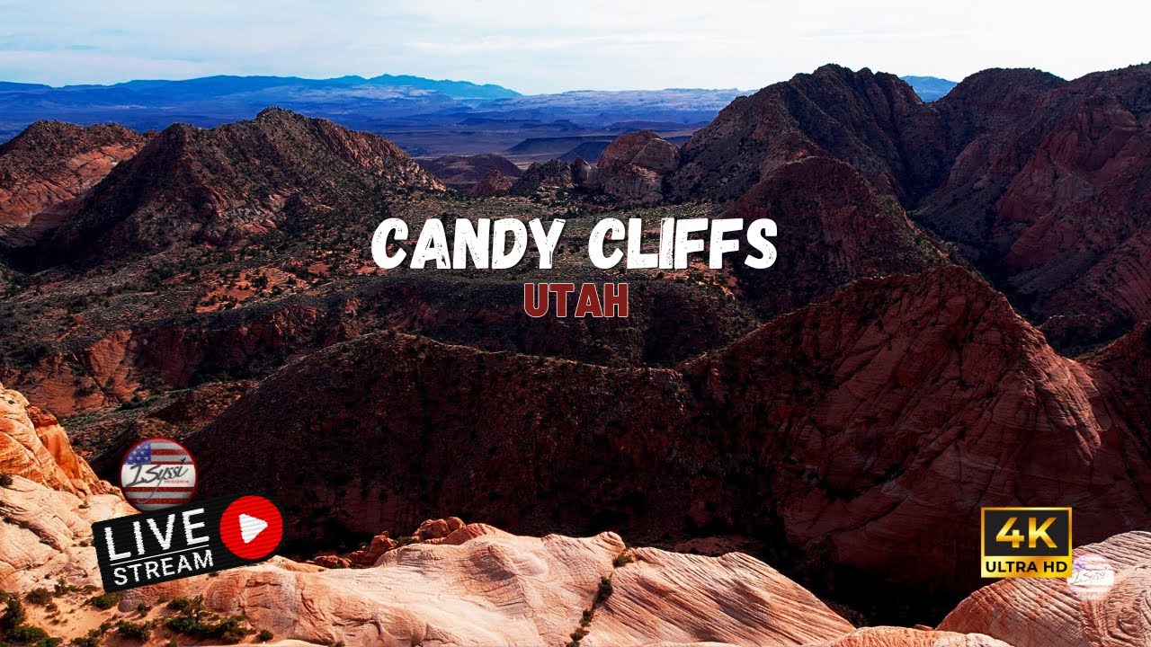 🔴 CANDY CLIFFS, 4K UHD Scenic Relaxation Film with Music 432HZ by ...