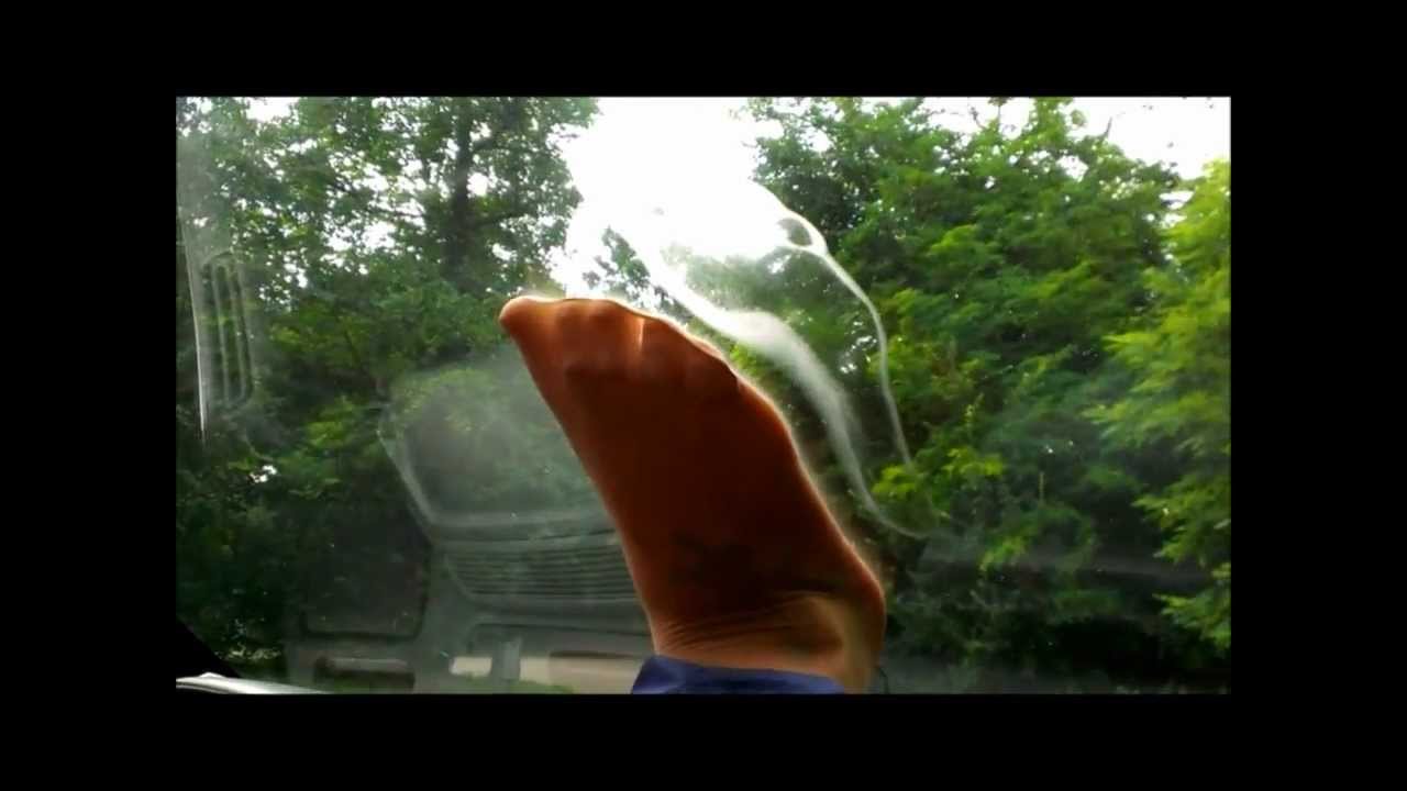 Sweaty Footprints on the Windshield of our Chrysler Convertible - YouTube