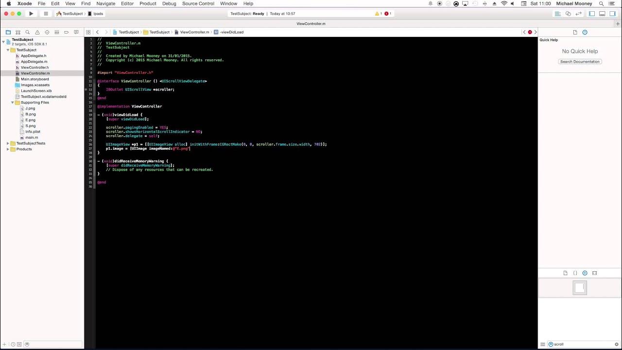 Xcode Uiscrollview With Uipagecontrol Youtube