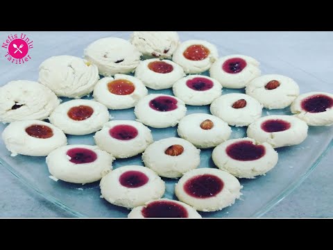 3 MALZEMEYLE ENFES MARMELATLI KURABİYELER