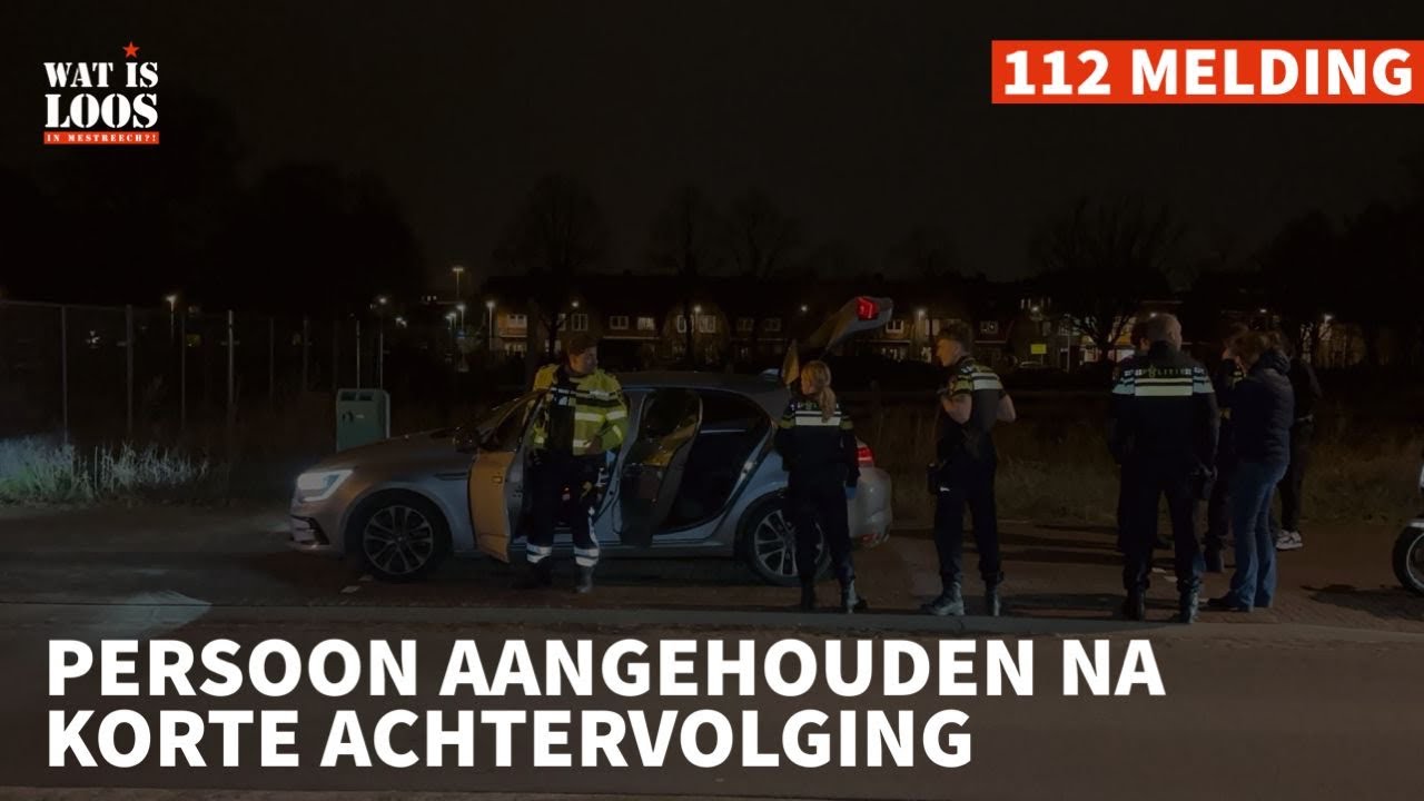 PERSOON AANGEHOUDEN NA KORTE ACHTERVOLGING - YouTube