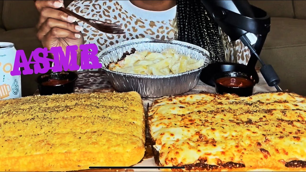 ASMR-Pizza Hut,Fettuccine Alfredo, Pamasan Bread 🥖,Olipop Soda 🥤 ...
