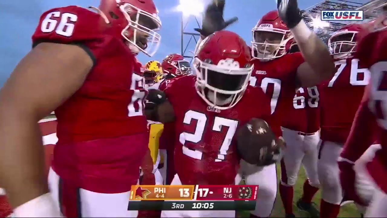 Touchdown Darius Victor | Philadelphia Stars 13 - 23 New Jersey ...