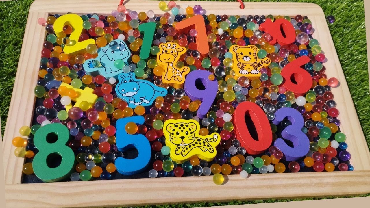 Counting Numbers 1 to 10, write and read numbers, 123 toys, 123 ...