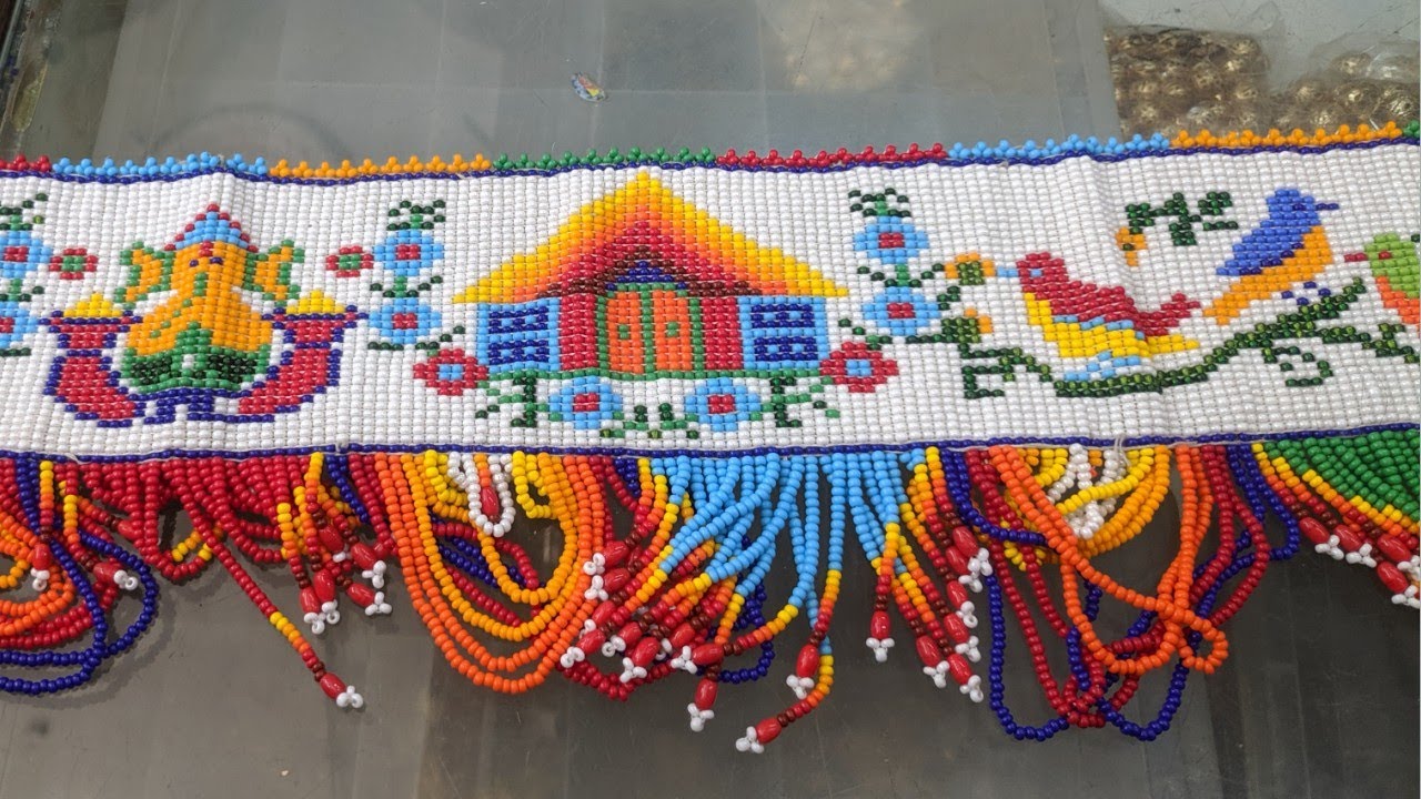 Hand Embroidery khatali work toran design idea/ beautiful birds, house ...