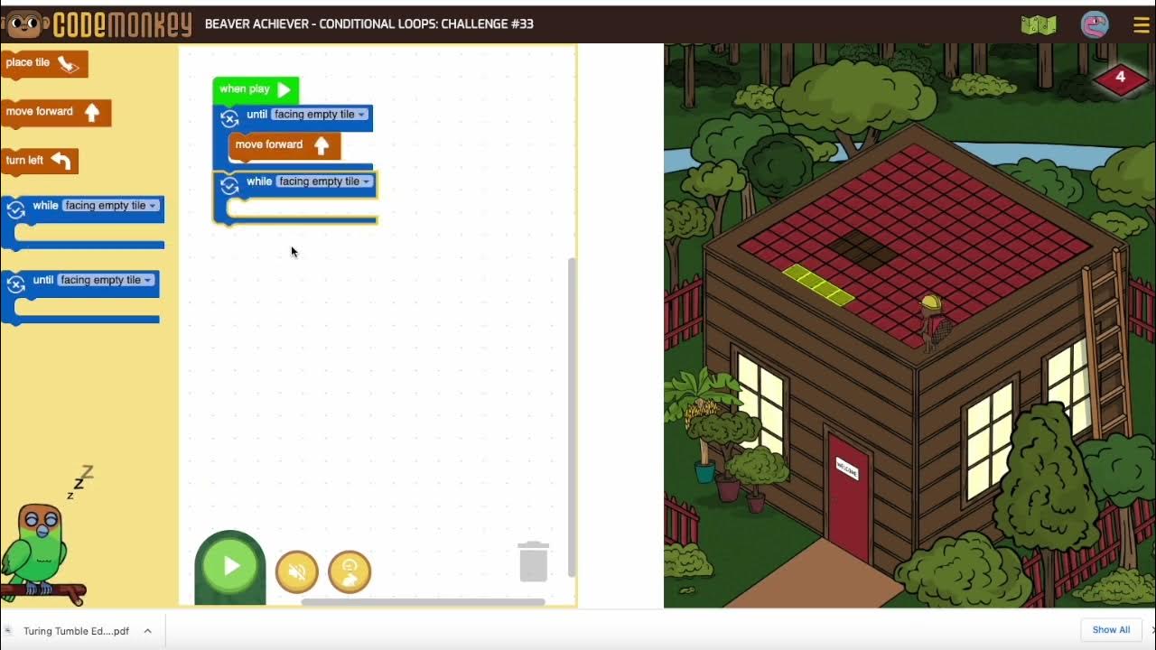 Beaver Achiever Conditional Loops 33 - YouTube
