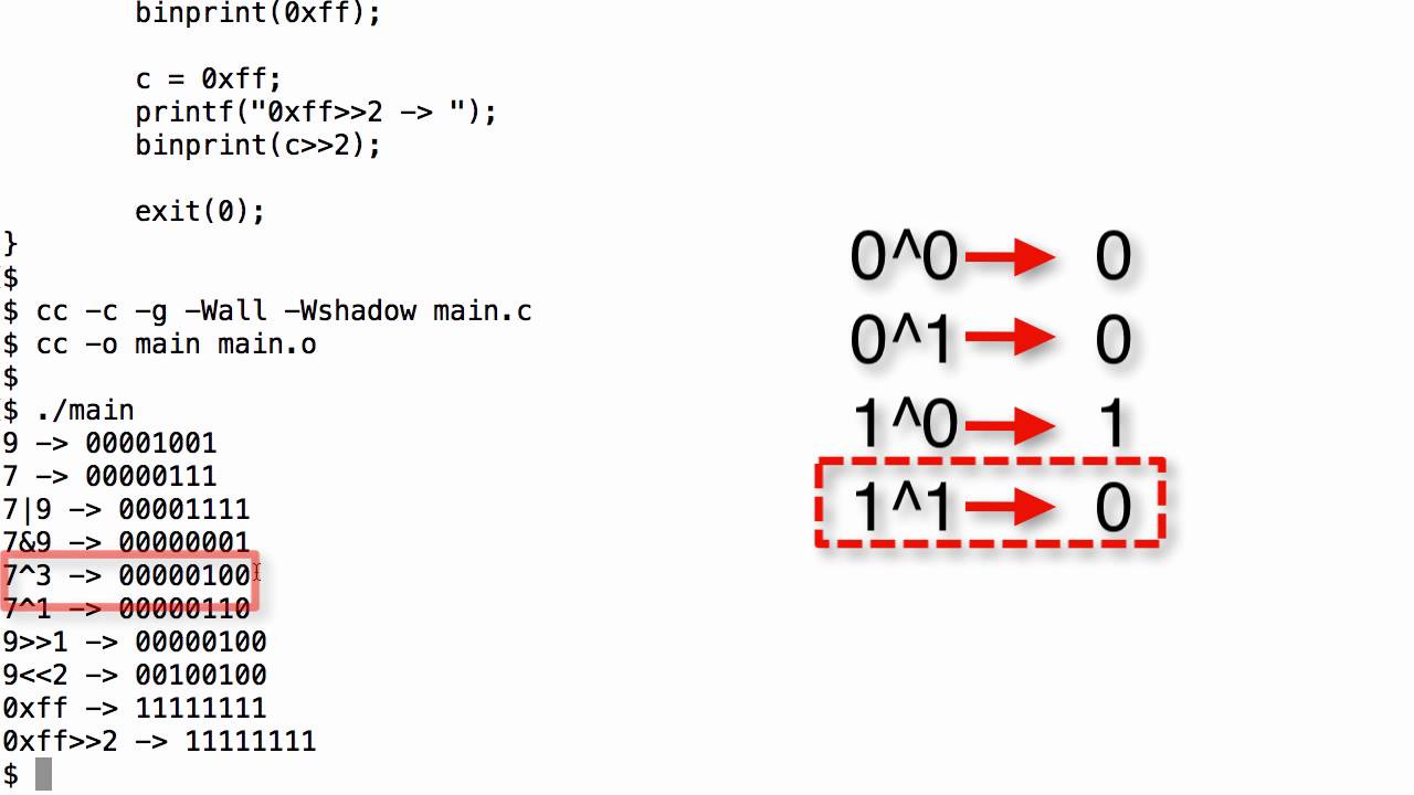8 operaciones bit a bit - YouTube
