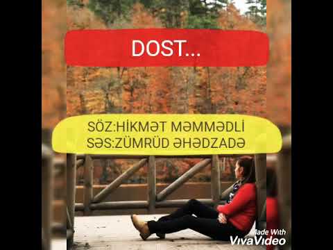 Dost haqqında gözəl şer...Müəllif:Hikmət Məmmədli