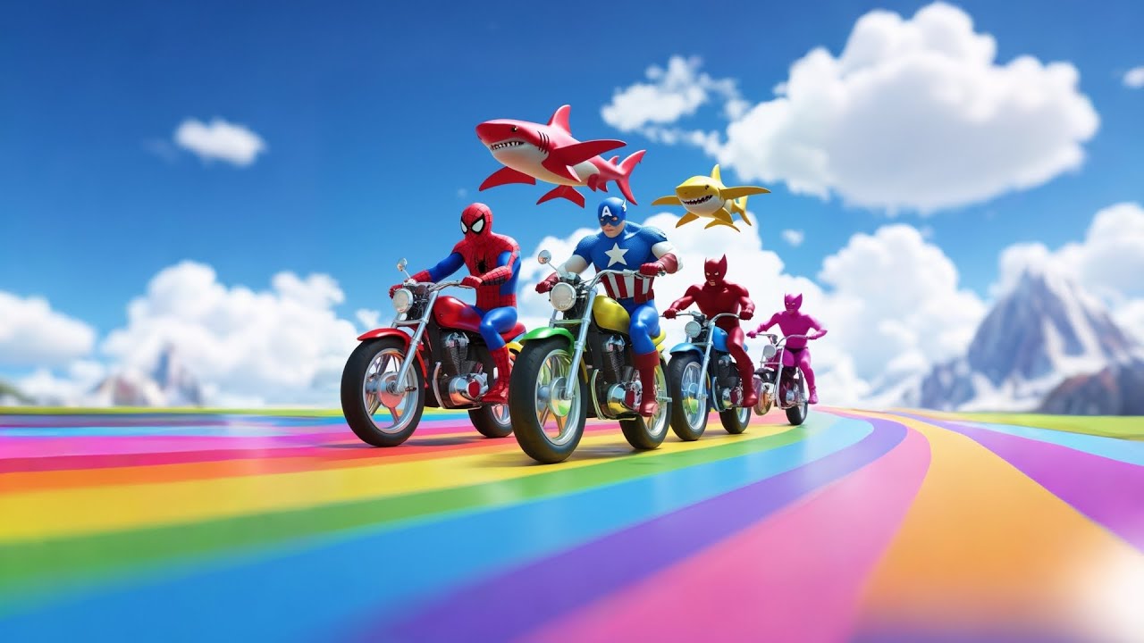 RAINBOW ROAD RUSH Is This the Most EPIC Superhero Adventure? - YouTube