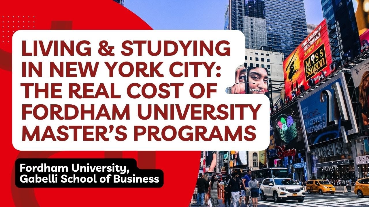 Living & studying in New York City: The real cost of Fordham University ...