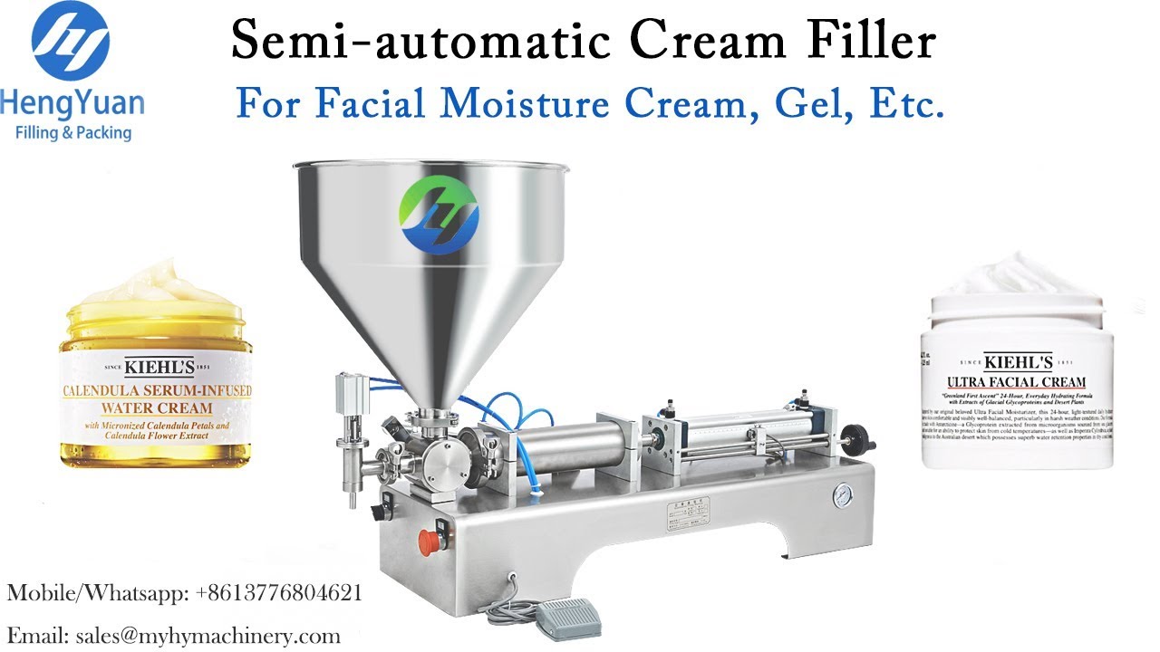 Semi-automatic Cream Filler, Piston Filler, Liquid Filling Machine ...