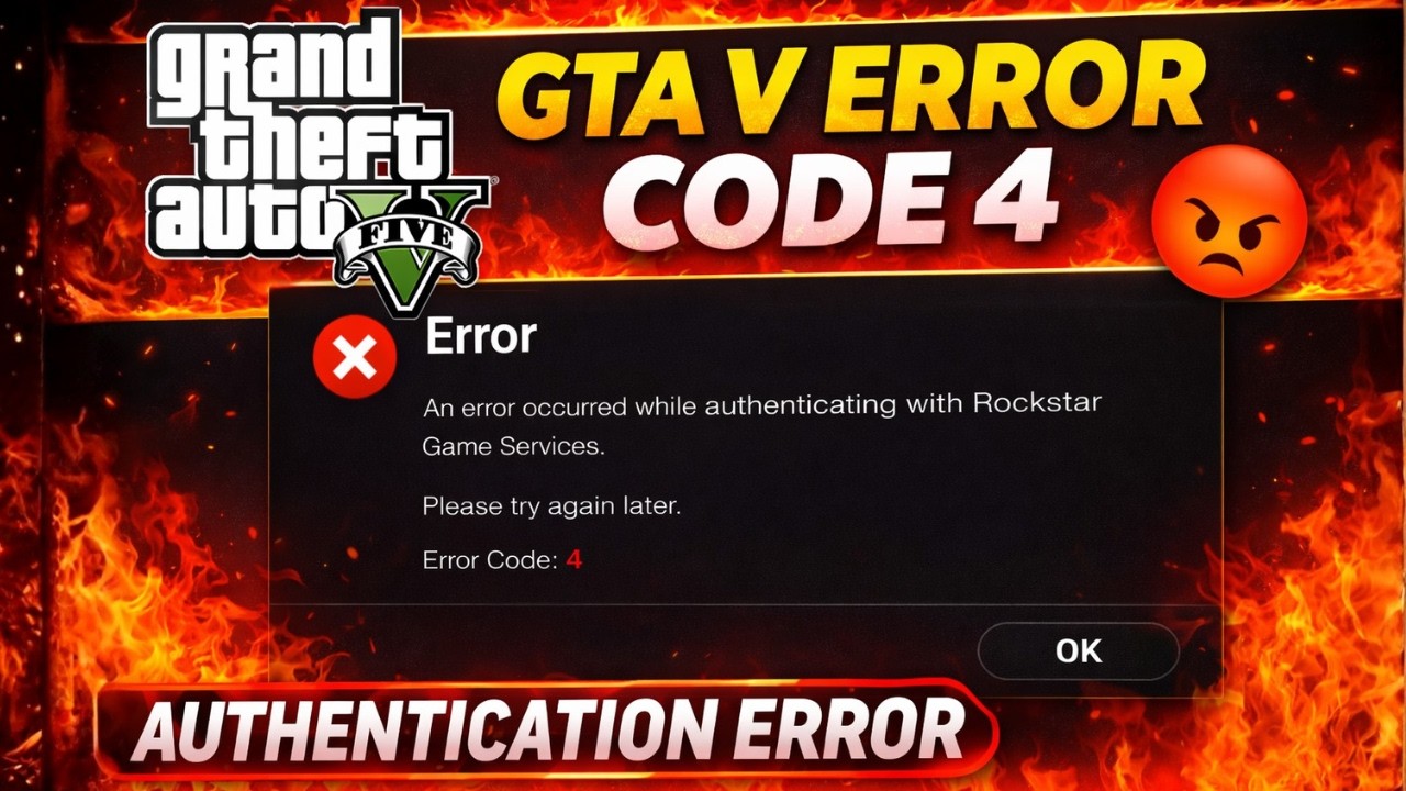 Fix GTA V Error Code 4 Authentication Failed | Rockstar Services Error ...