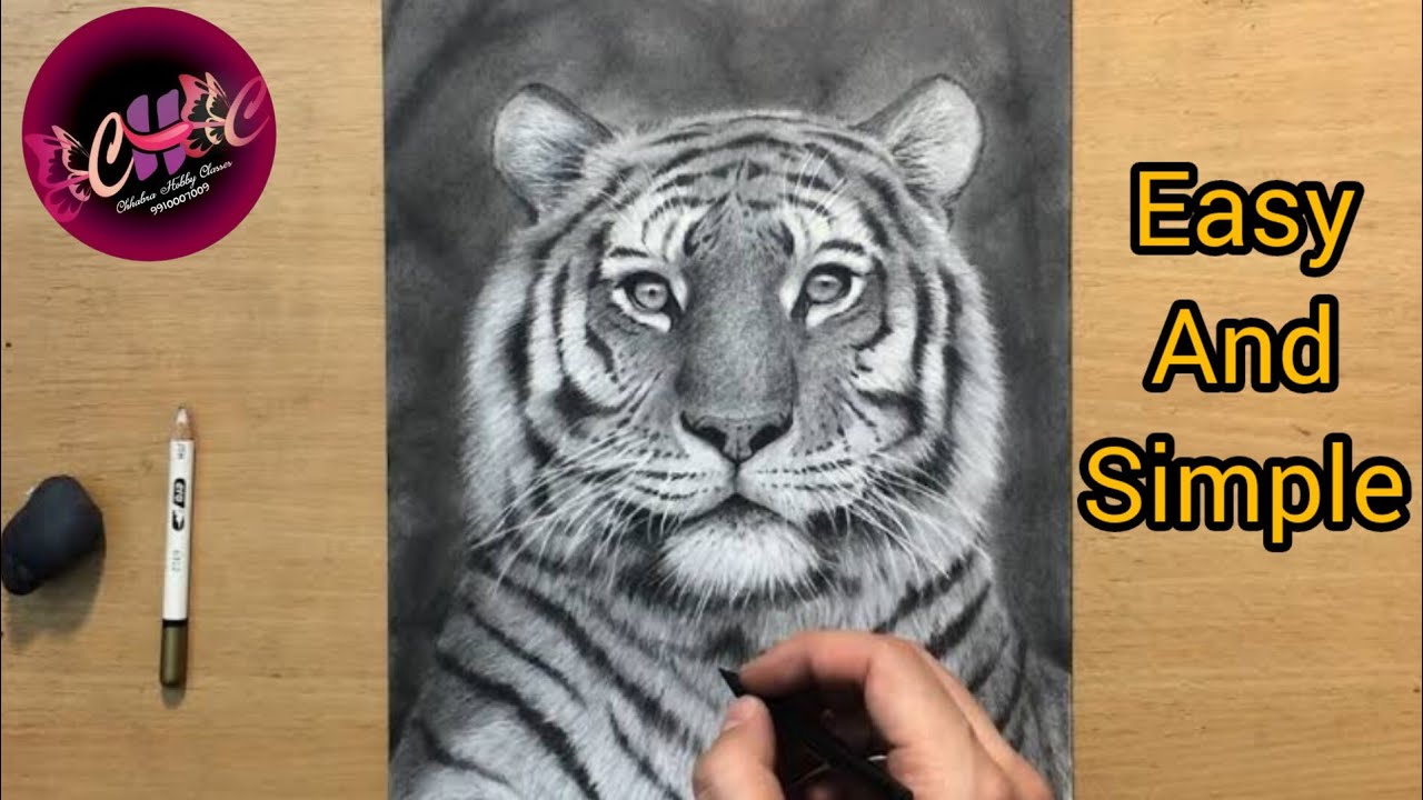 How to draw realistic fur with charcoal pencils ?? Tutorial video ...
