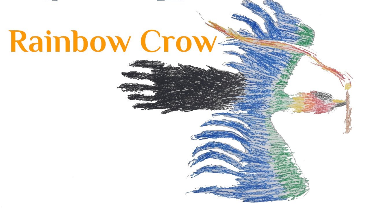 Rainbow Crow in Flight: Drawing in Animation - YouTube