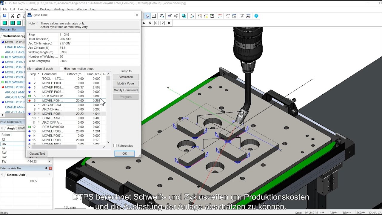 Offline-Programmiersoftware DTPS von Panasonic │ ERL GmbH Schweissen ...