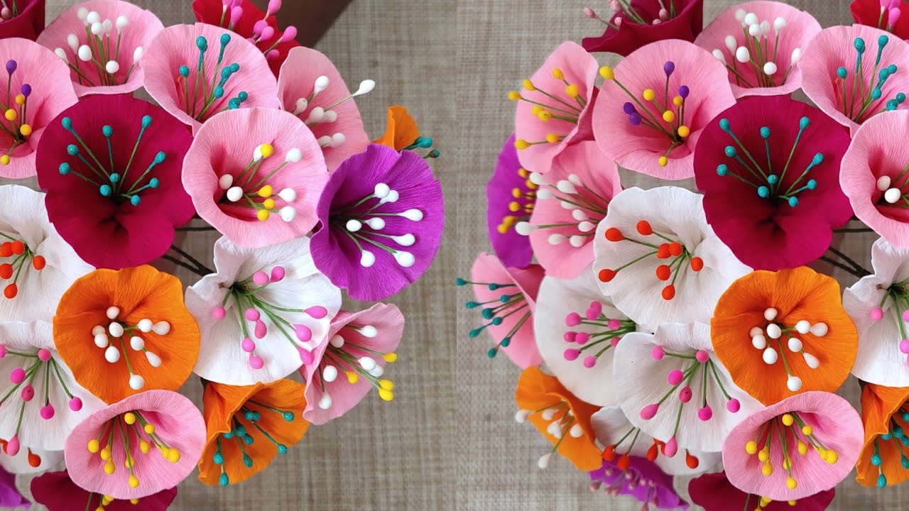 morning glory | Crepe | flower making | tutorials | paper crafts ...
