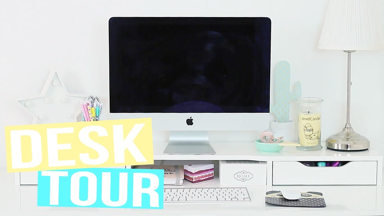 DESK TOUR 2017 🌸 - YouTube