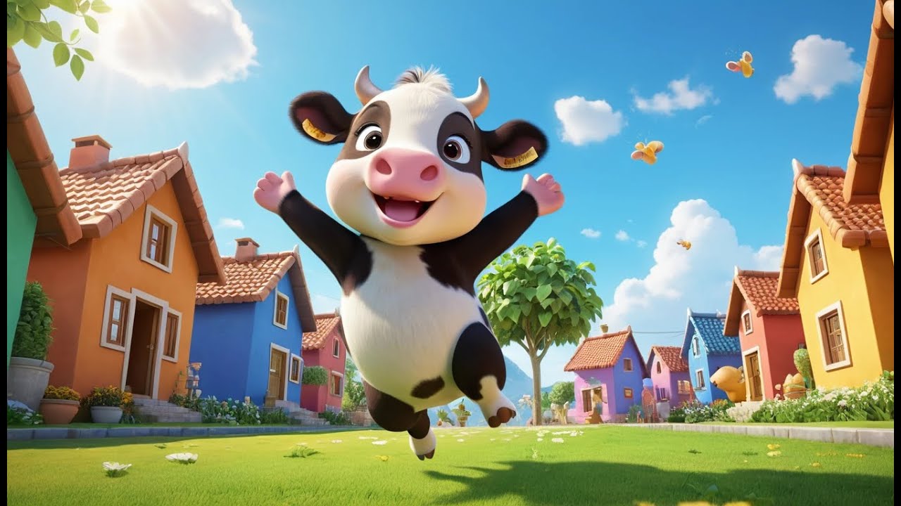 Baby Moo Moo Dancing | Joyful Kids Song | Fun Animal Nursery Rhyme for ...