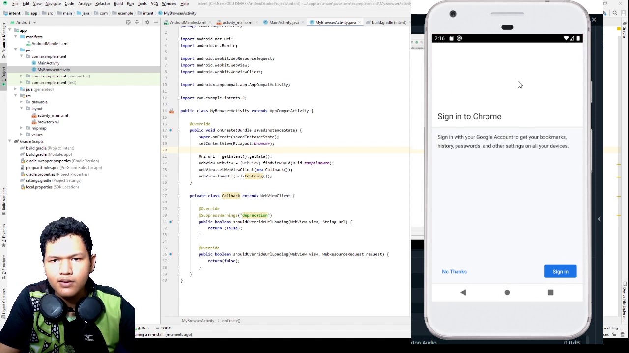penjelasan Intent dan intent filter pada android studio #tugas7pb4k ...