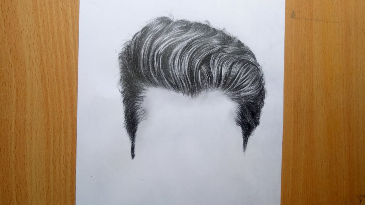 How to draw hair- graphite pencil - YouTube