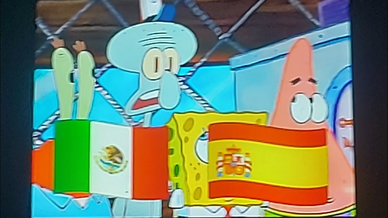 Spongebob Square Pants - "Do we have to wear pickles jars!" (Latin ...