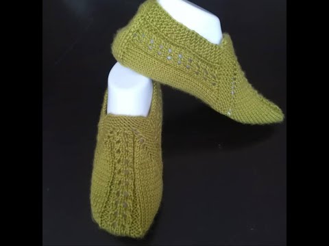 İki Şiş Kolay Dikişsiz Patik Yapılışı / Easy Knit Booties