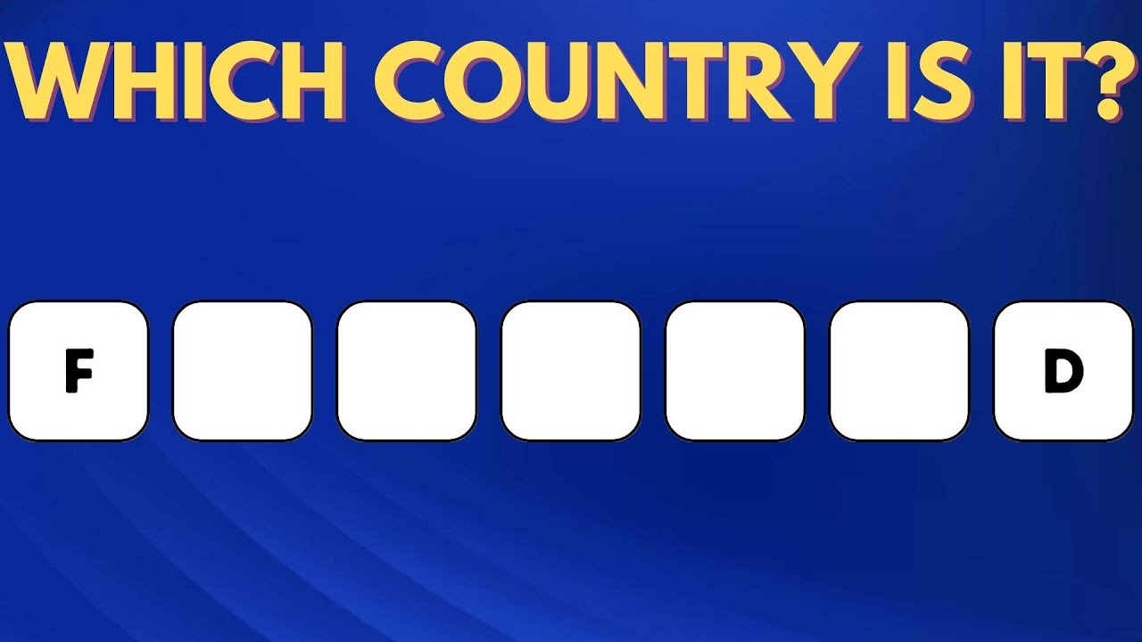 Guess The Country By First and Last Letters - YouTube