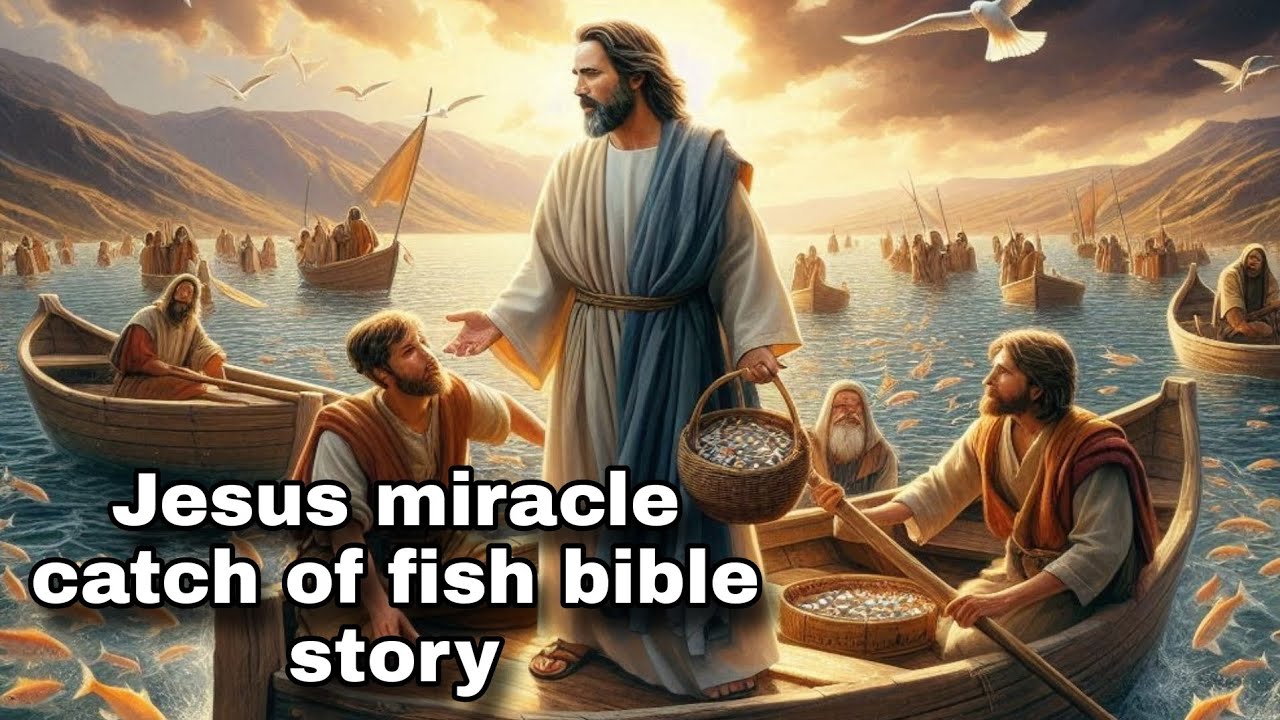 Jesus miracle || catch of fish bible story Luke 5:1–11 || #jesuschrist ...